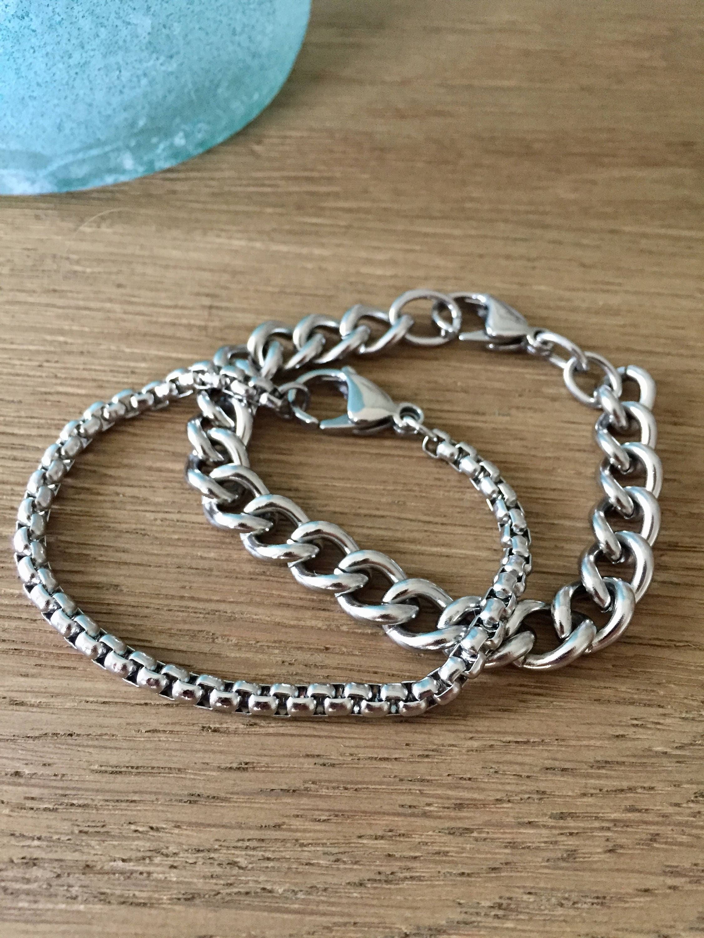 Stainless Steel Simple Layering Stacking 4mm Rounded Box Chain | Etsy