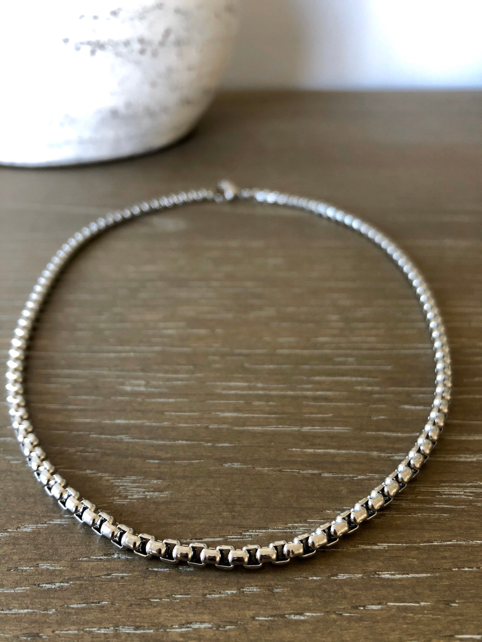 4mm or 5mm Stainless Steel Box Chain Custom Length Necklace | Etsy