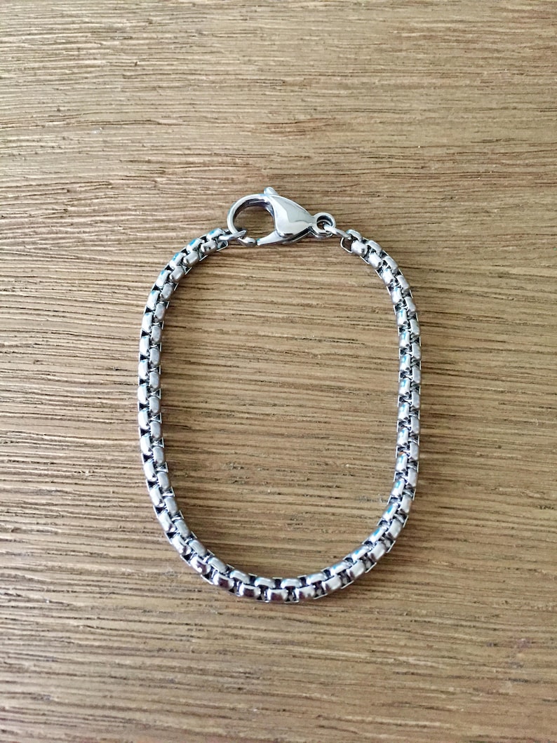 Stainless Steel Simple Layering Stacking 4mm Rounded Box Chain Link ...