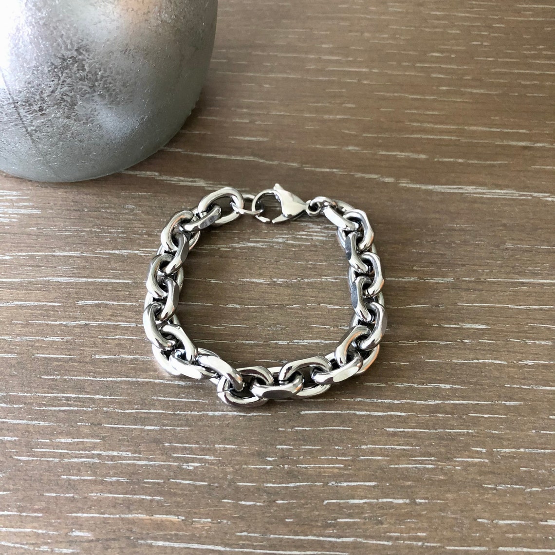 Unisex Chunky Stainless Steel Cable Link Layering Stacking - Etsy