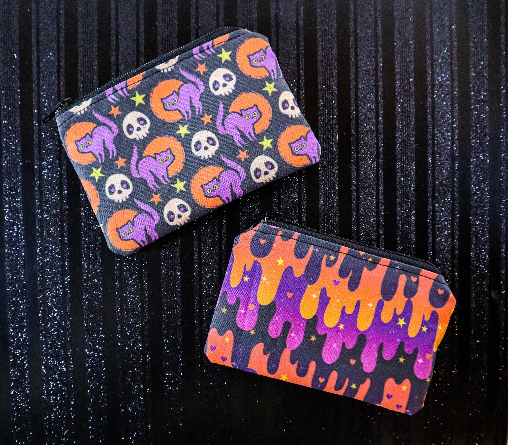 Halloween Goth Coin Purse Business Card Holder Purse | Etsy