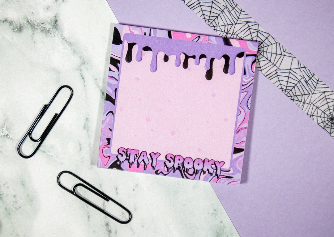 Spooky Pastel Goth Memo Pad, Cute Memo Pad, Goth Notepad, Goth ...