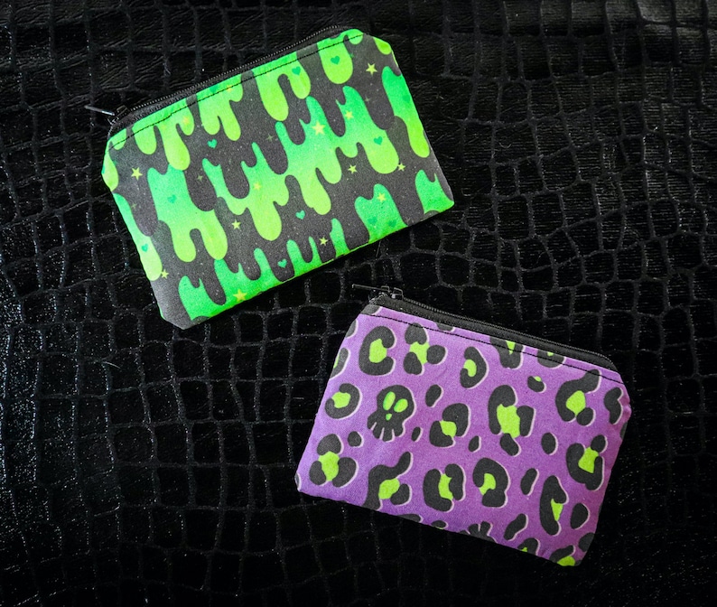 Halloween Goth Coin Purse Business Card Holder Purse | Etsy