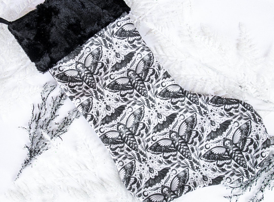 Spooky Christmas Stocking, Goth Christmas Stocking, Gothmas Stocking ...