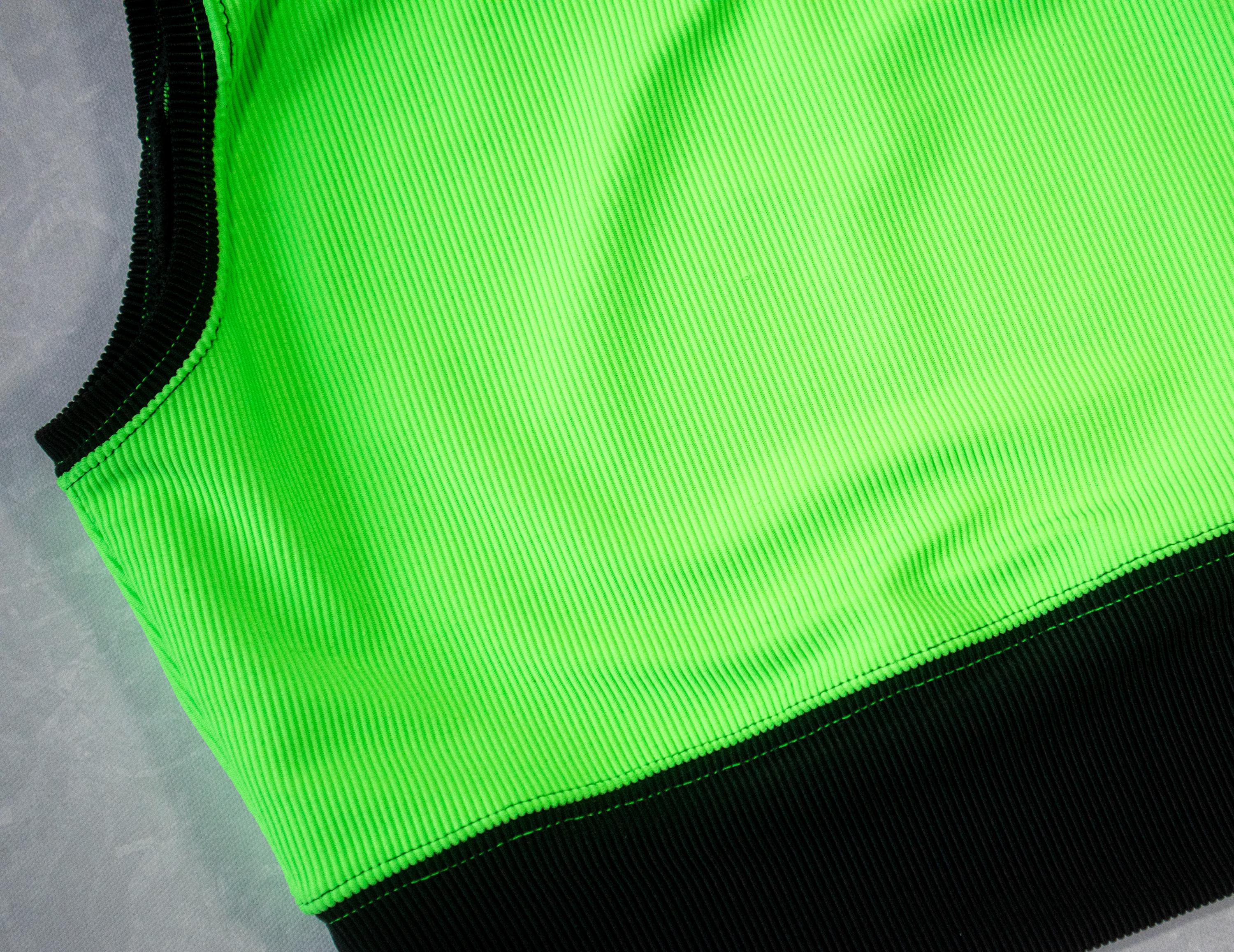 Neon Green & Black Ribbed One Shoulder Crop Top, Goth Active Wear ...
