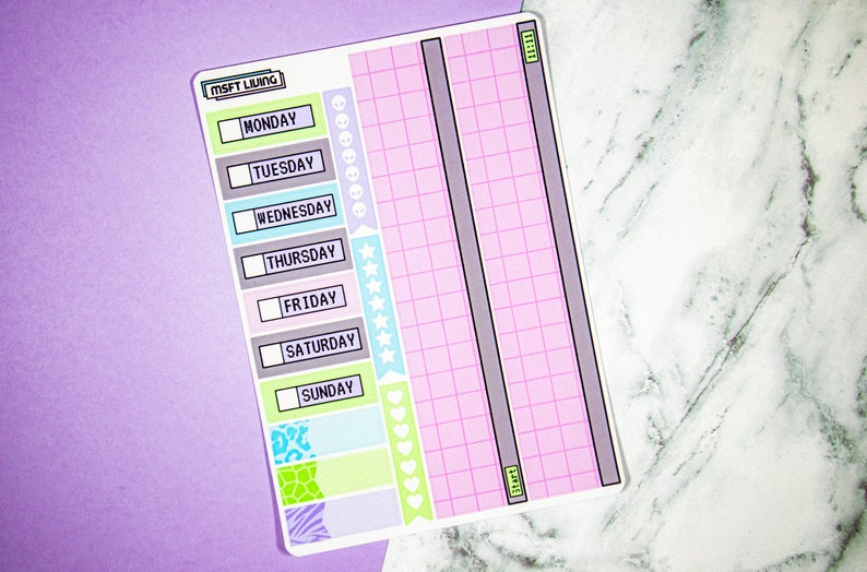 Y2K Planner Sticker Kit Weekly Planner Kit Erin Condren | Etsy