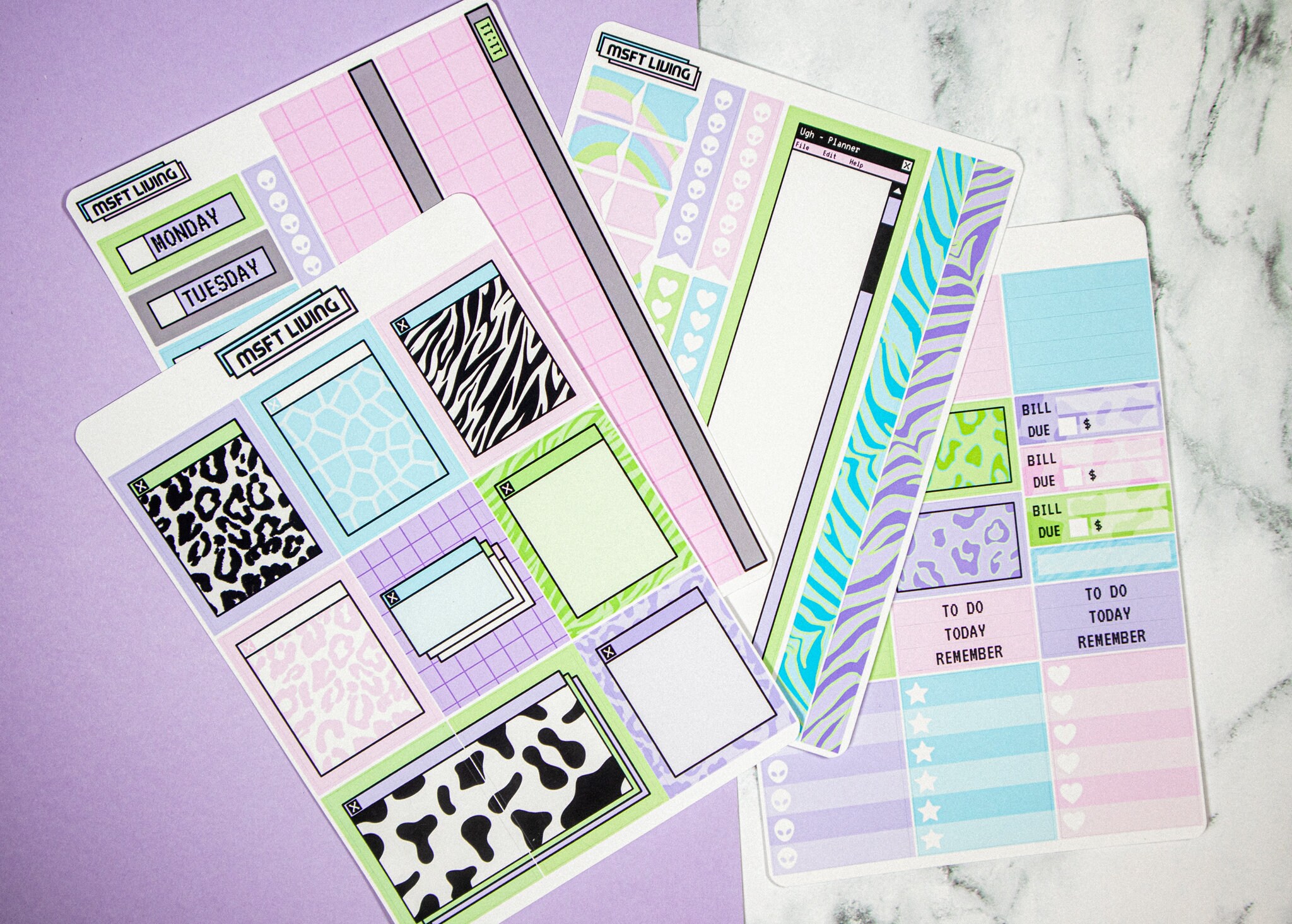 Y2K Planner Sticker Kit Weekly Planner Kit Erin Condren | Etsy