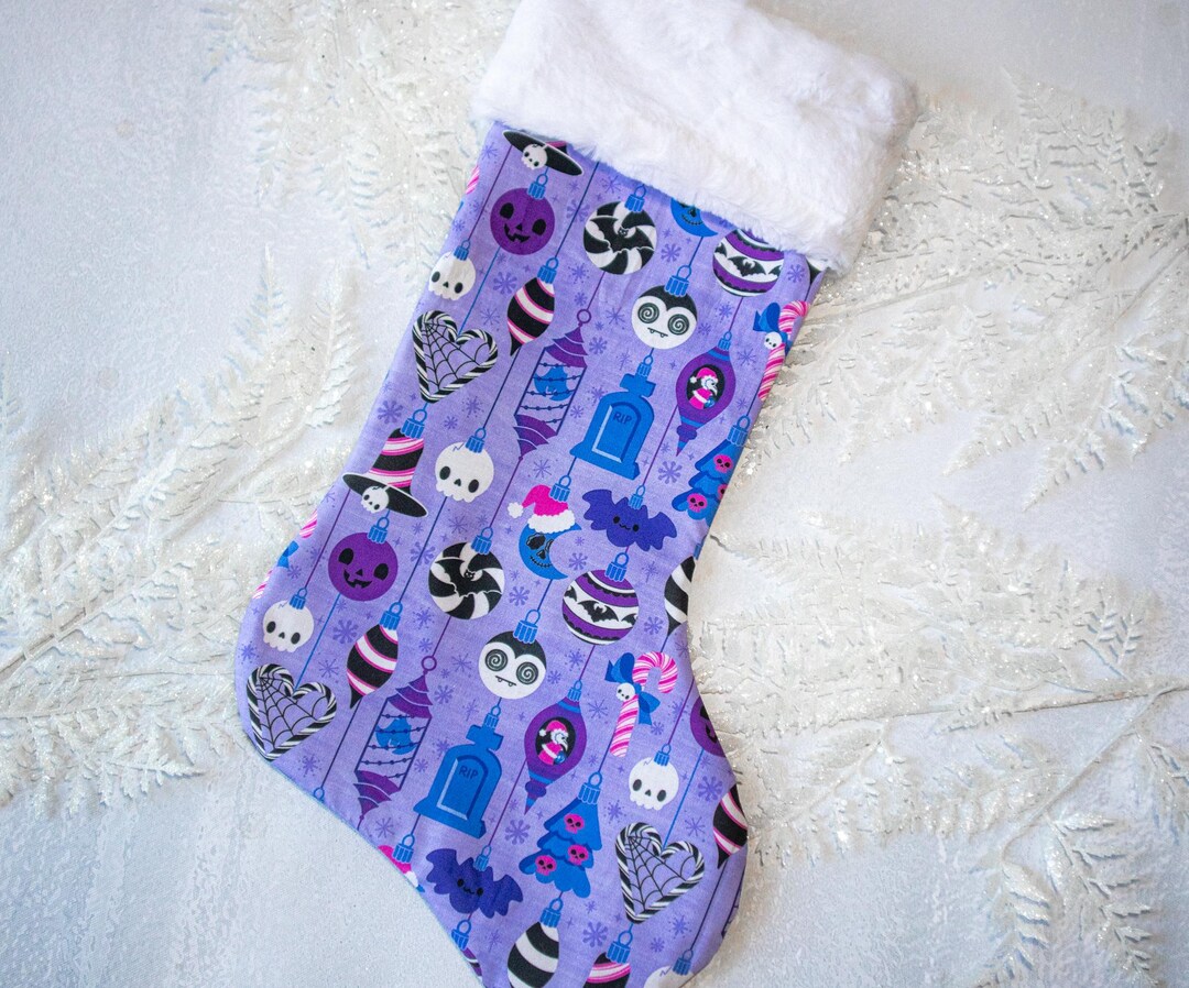 Pastel Goth Christmas Stocking, Kawaii Goth Christmas Stocking, Goth ...