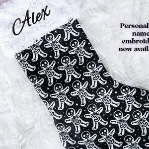 Gingerdead Spooky Christmas Stocking, Goth Christmas Stocking ...