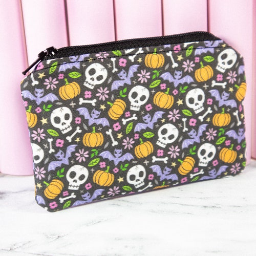 Halloween Goth Coin Purse Business Card Holder Purse - Etsy