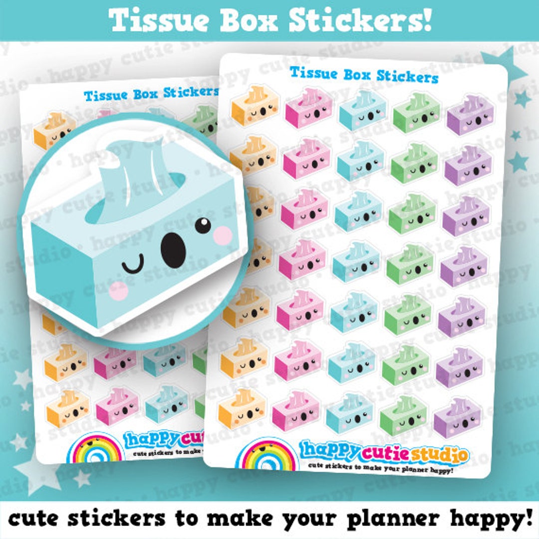 35 Cute Tissue Box/ill/unwell/sick/poorly Planner Stickers - Etsy
