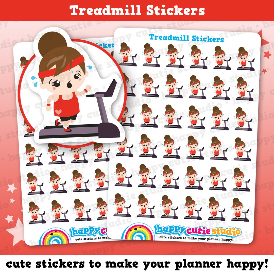 36 Cute Treadmill/running/run/exercise Girl Planner Stickers - Etsy