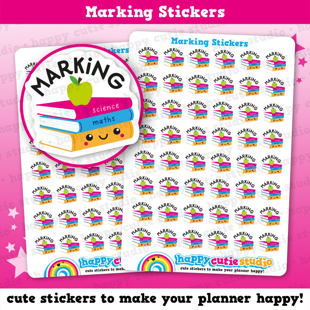 48 Cute Marking/teacher/school Planner Stickers - Etsy