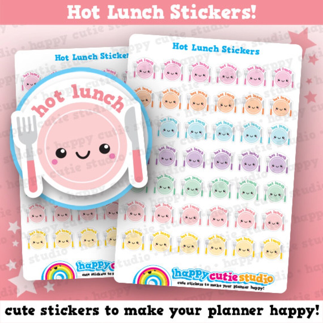 42 Cute Hot Lunch Meal Planner Stickers - Etsy