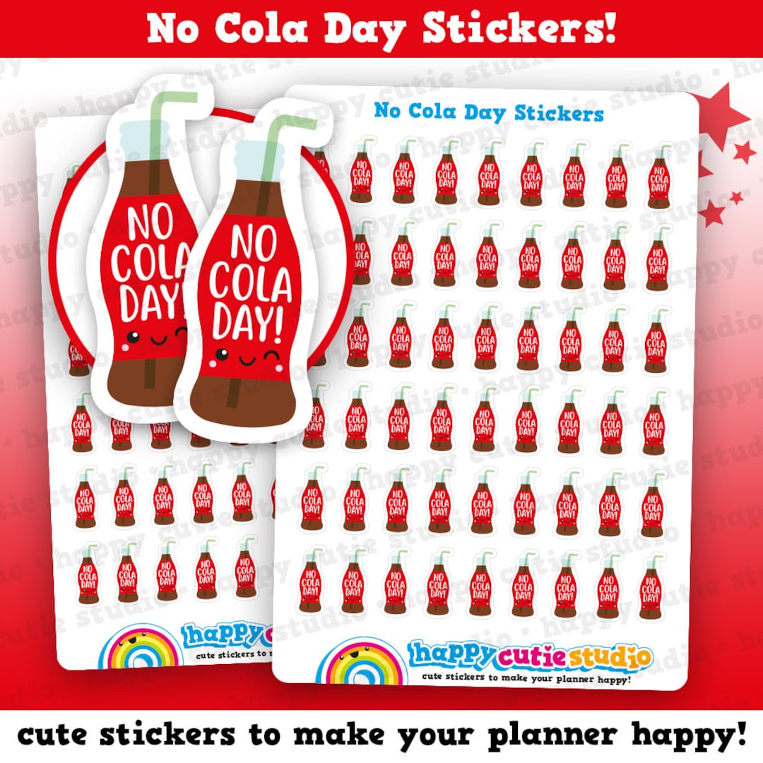 54 Cute No Cola Day/cola/soda/pop Planner Stickers - Etsy