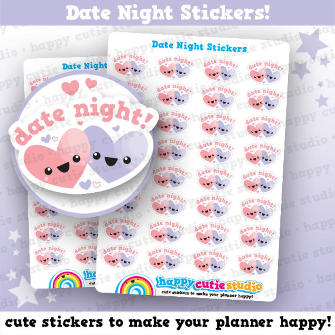 32 Cute Date Night Planner Stickers - Etsy