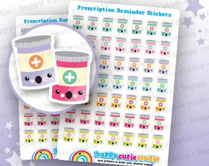 49 Cute Prescription/medicine/pills/reminder Planner Stickers - Etsy