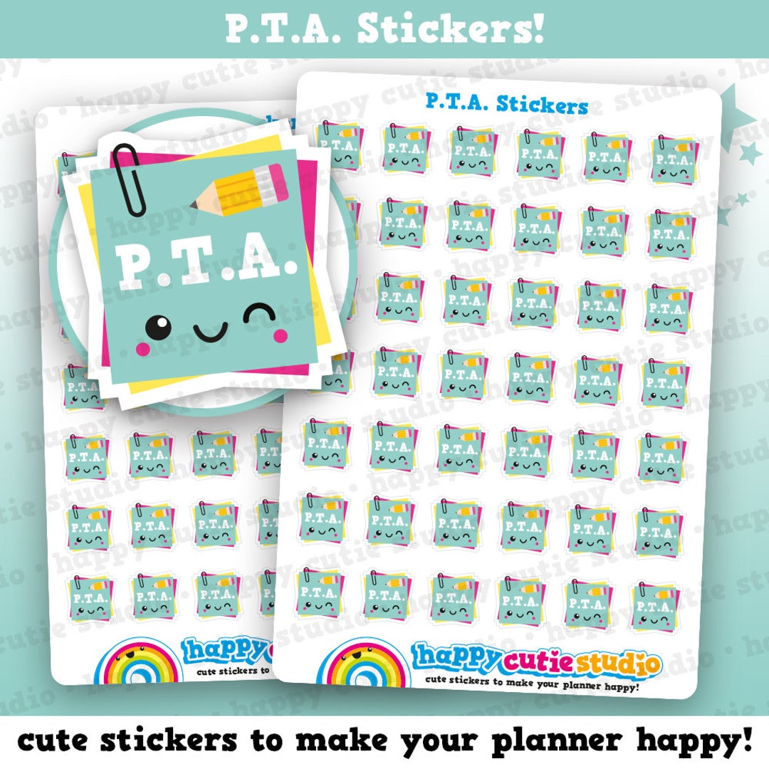 42 Cute Pta/teacher/college/school Planner Stickers - Etsy