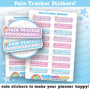 18 Cute Pain Tracker/health Planner Stickers - Etsy