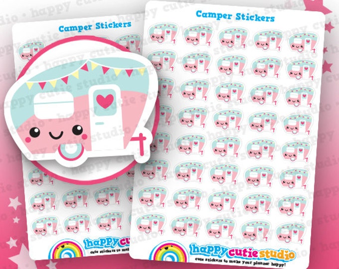 40 Cute Camper/campervan/caravan/camping Planner Stickers - Etsy