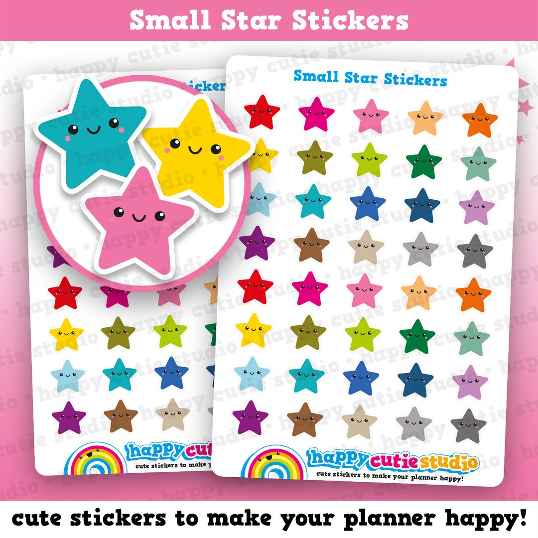 40 Cute Small Star Planner Stickers - Etsy