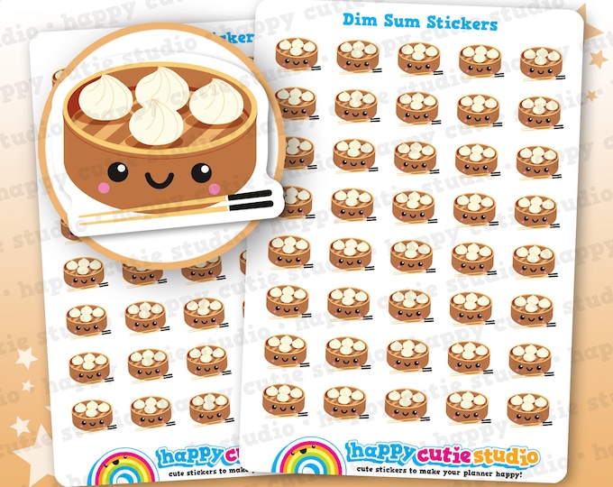 40 Cute Dim Sum/dumpling Planner Stickers - Etsy