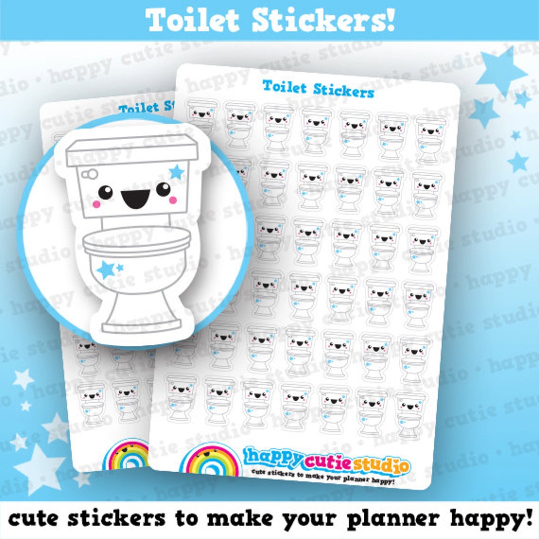 42 Cute Toilet / Clean up / Chores Planner Stickers - Etsy