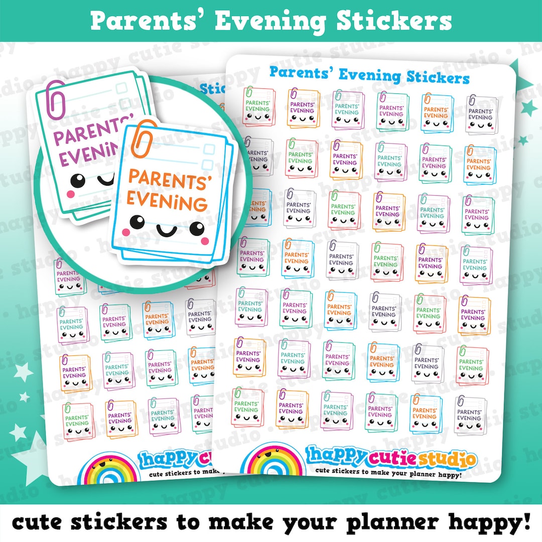 42 Cute Parents' Evening/school Planner Stickers - Etsy