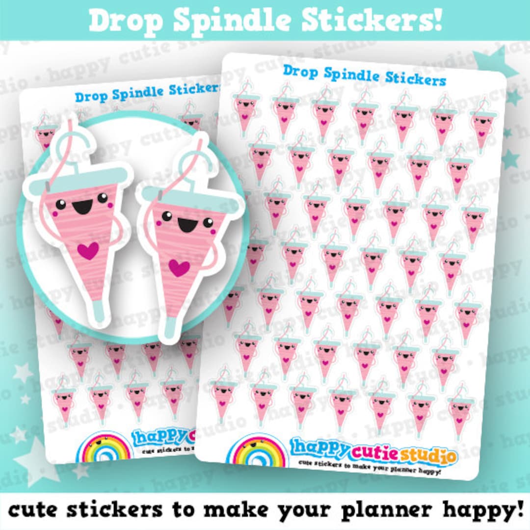 46 Cute Drop Spindle/spinning/yarn Planner Stickers - Etsy
