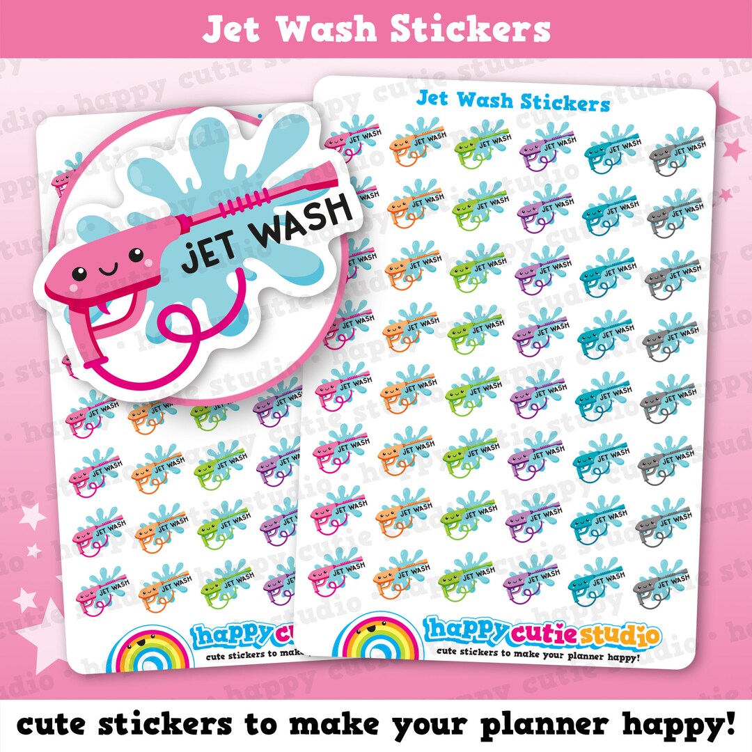 48 Cute Jet Wash/pressure Wash/power Wash Planner Stickers - Etsy