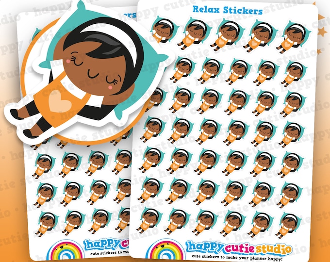 41 Cute Relax/chill/chill Out Girl Planner Stickers - Etsy