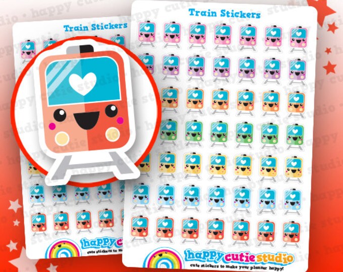 49 Cute Train/transport/commute Planner Stickers - Etsy