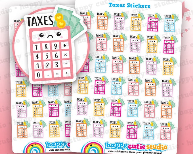 36 Cute Taxes/calculator/money Planner Stickers - Etsy