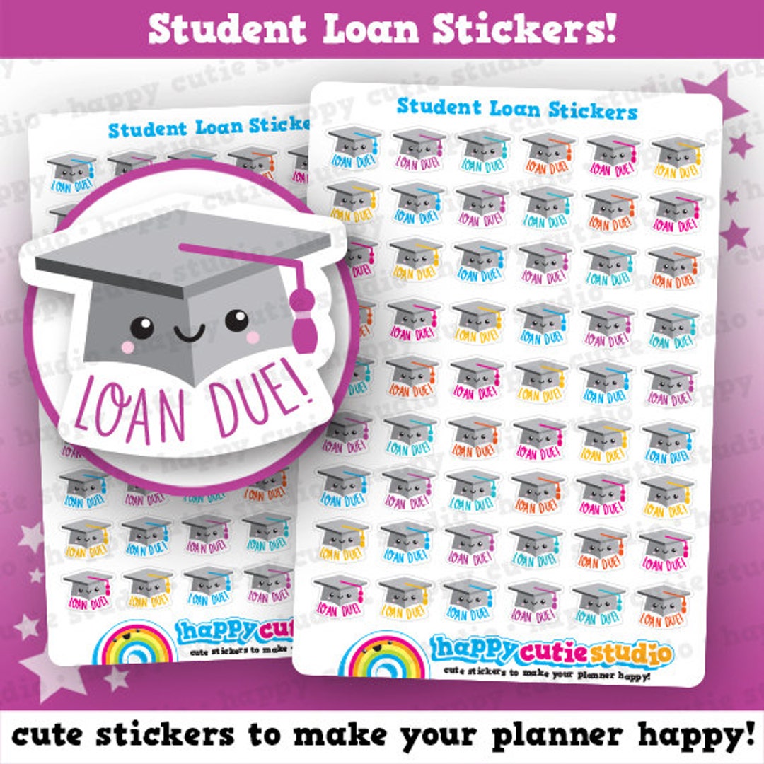 54 Cute Student Loan Planner Stickers - Etsy