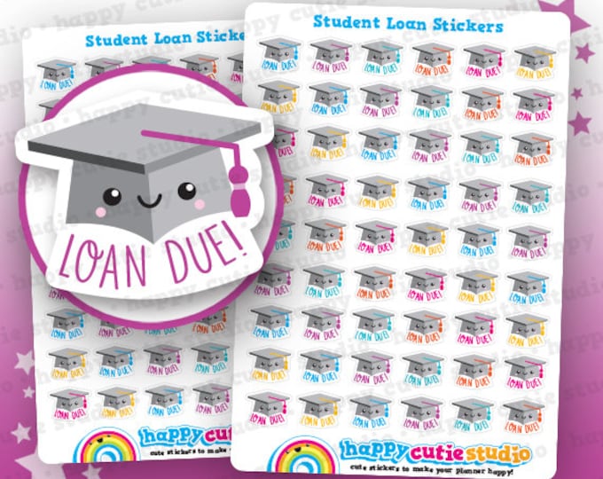 54 Cute Student Loan Planner Stickers - Etsy