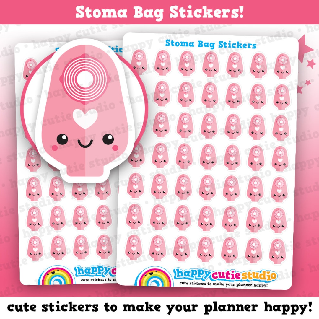 49 Cute Stoma/colostomy Bag/pouch/medical/health Planner Stickers - Etsy
