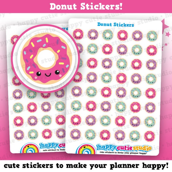 48 Cute Donut / Doughnut Planner Stickers - Etsy