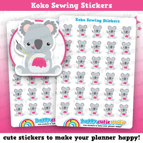 30 Cute Koko the Koala Reading Planner Stickers - Etsy