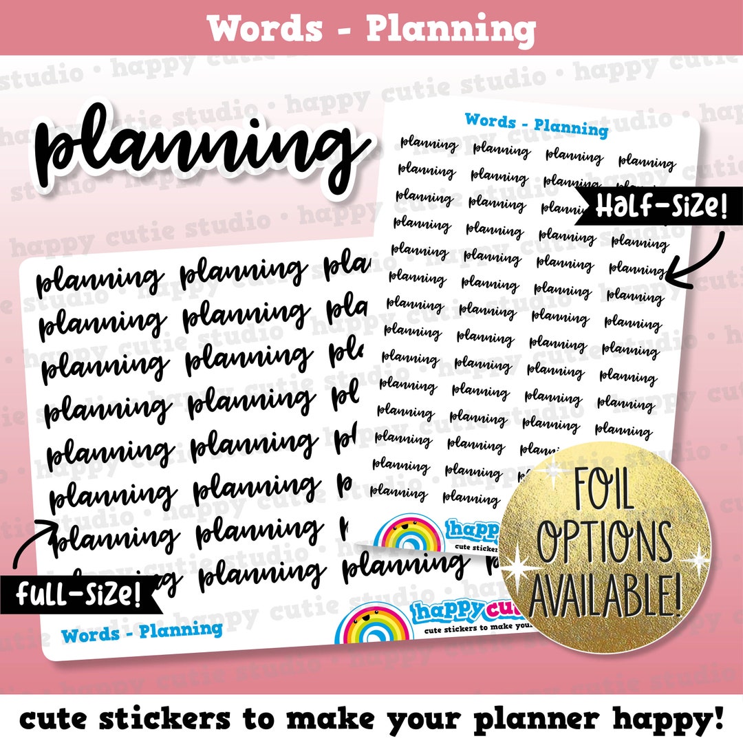 Planning Words/functional Planner Stickers - Etsy