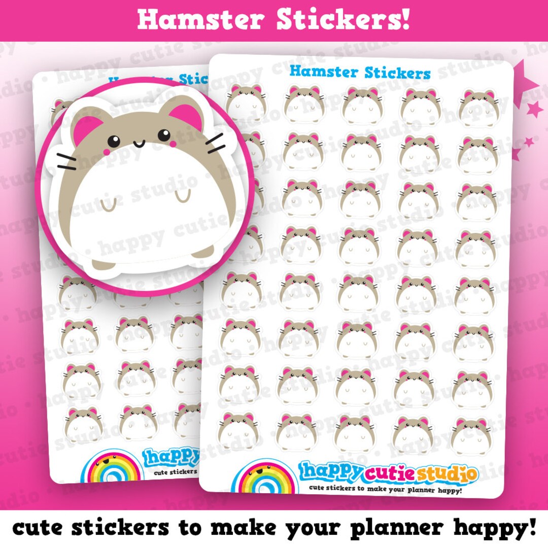 40 Cute Hamster/gerbil/pet Planner Stickers - Etsy