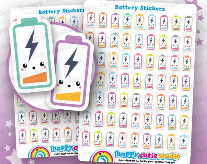 63 Cute Battery/charge/low Battery Planner Stickers - Etsy UK