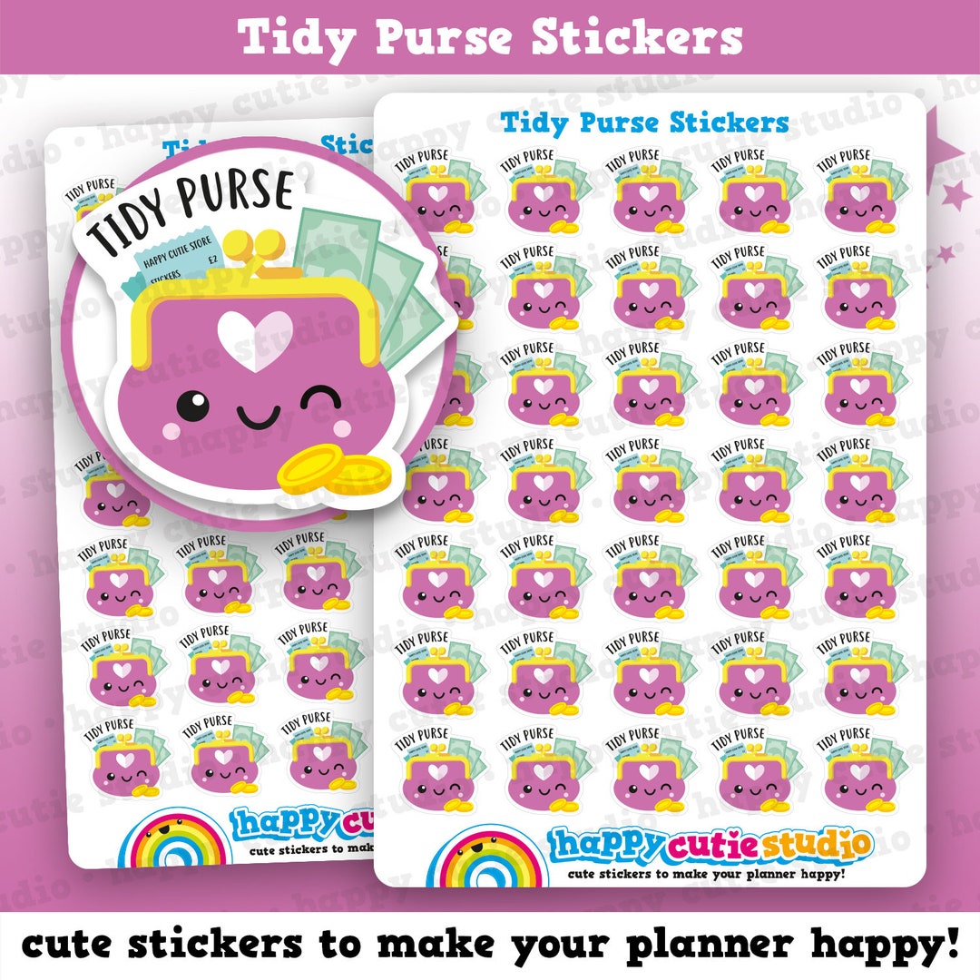 35 Cute Tidy Purse Planner Stickers - Etsy