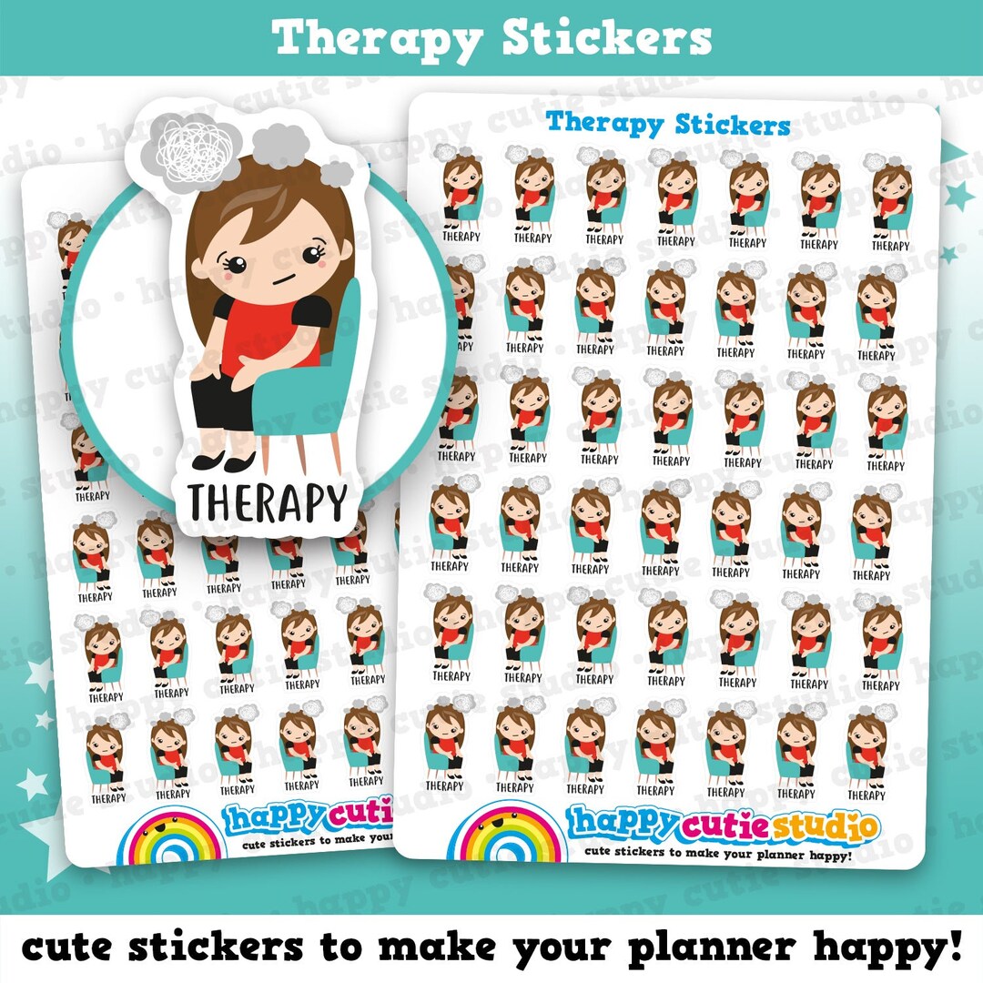 42 Cute Therapy Girl Planner Stickers - Etsy