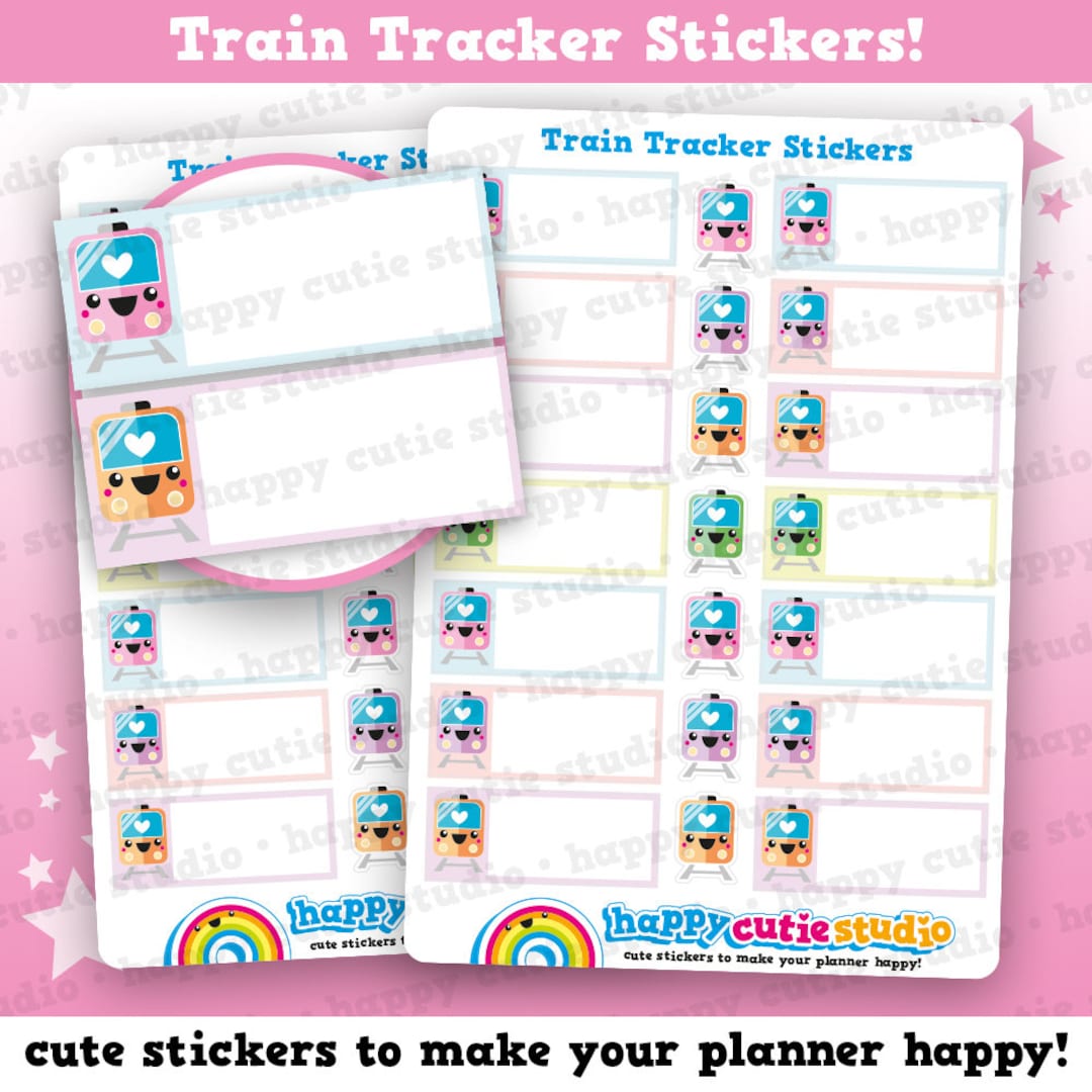 14 Cute Train Tracker/transport/commute Planner Stickers - Etsy