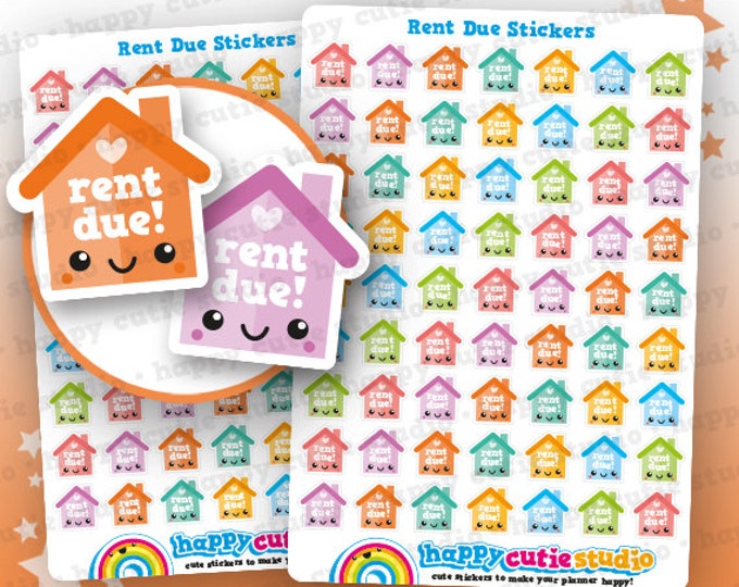 63 Cute Rent Due Planner Stickers - Etsy