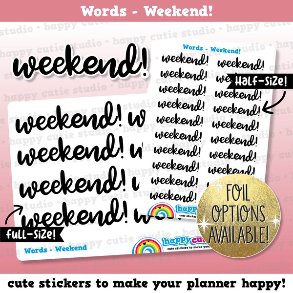 Weekend Stickers - Etsy