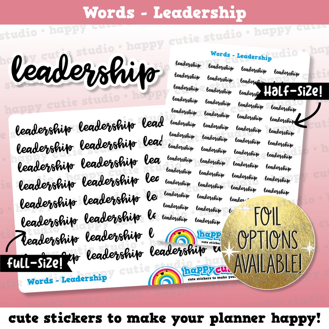 Leadership/functional/foil Planner Stickers - Etsy