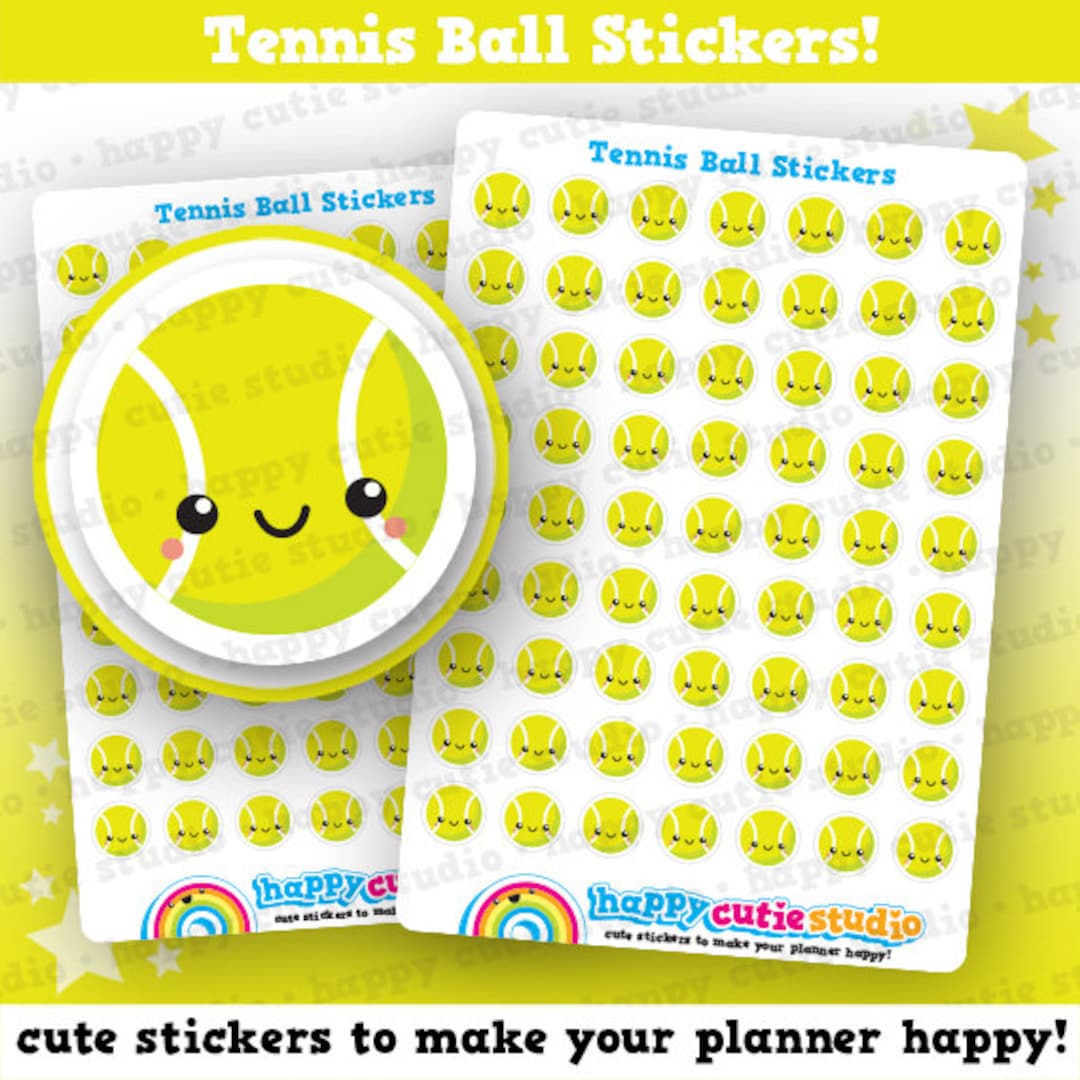 63 Cute Tennis Ball/sport Planner Stickers - Etsy