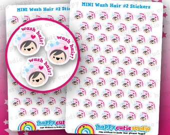 41 Cute Wash Hair/reminder/shampoo Planner Stickers | Etsy