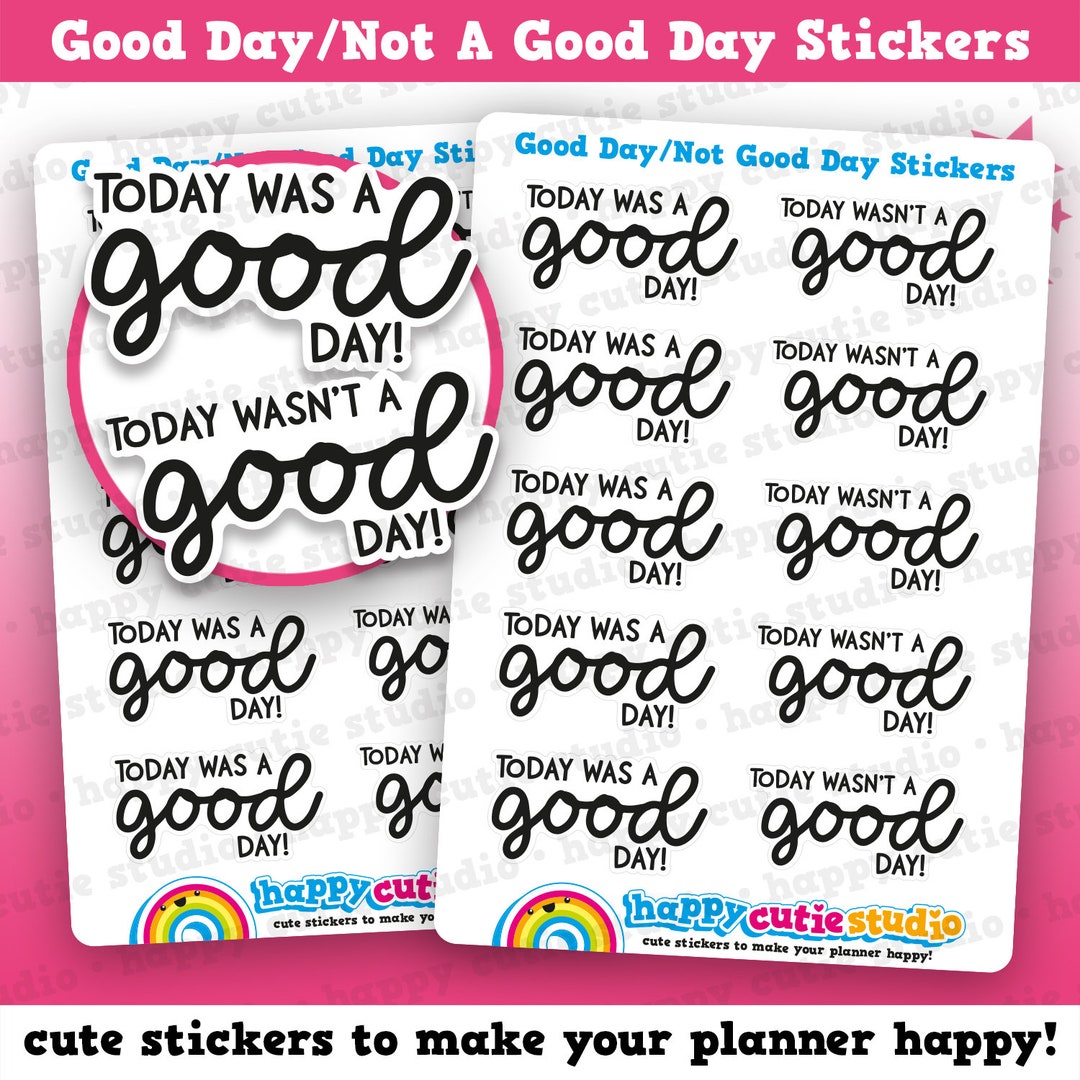 10 Cute Good Day/day Day Planner Stickers - Etsy